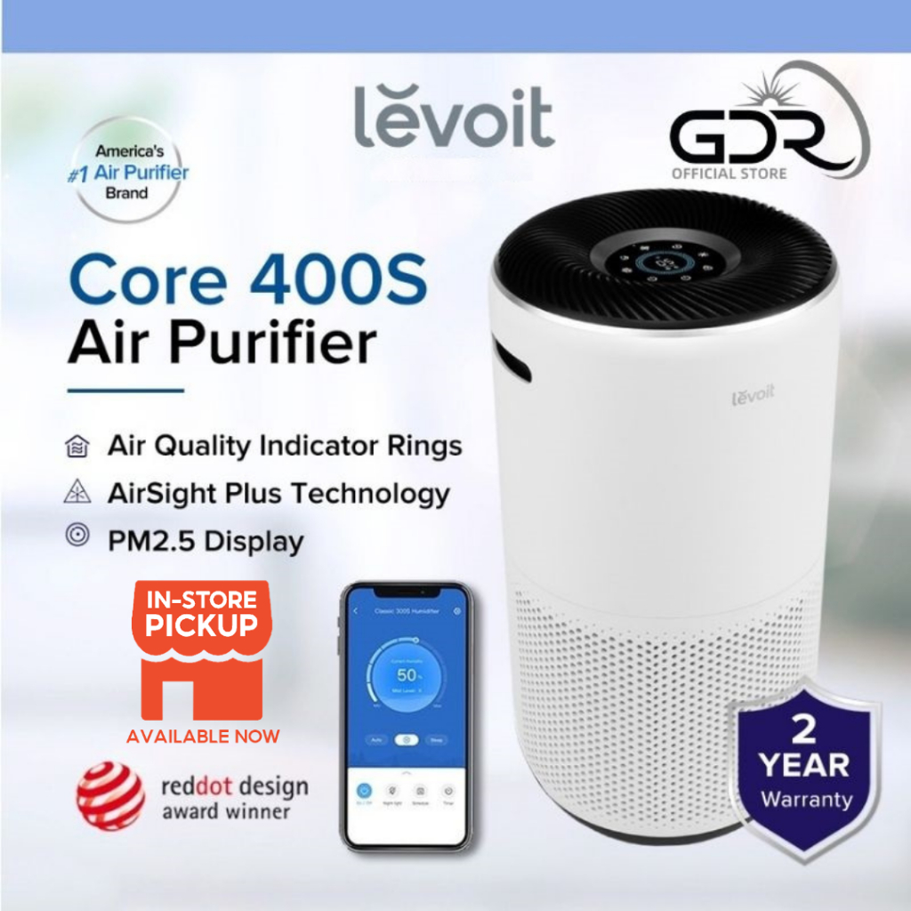 Levoit Core 400S Smart WiFi Air Purifier (83 m²) ( 2 Years Warranty ...