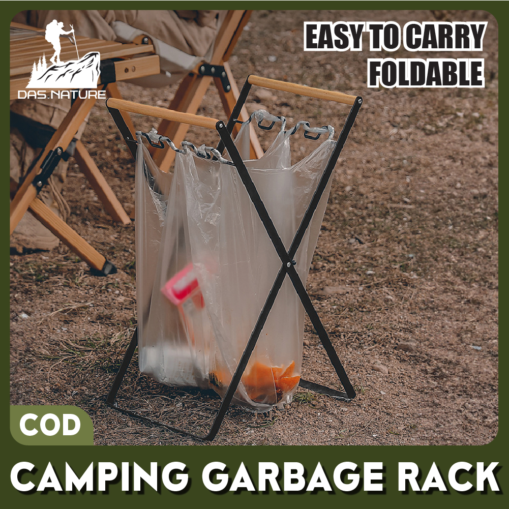 Das Nature™ Camping Foldable Garbage Frame Rack Bin Disposable Portable ...
