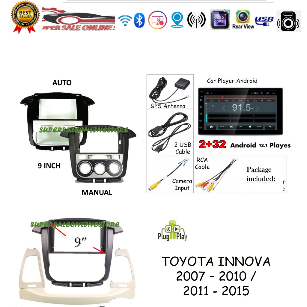 TOYOTA INNOVA 2007 - 2010 (AUTO/MANUAL), INNOVA 2011 - 2015 (AUTO ...