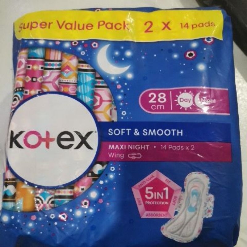 Kotex Maxi Night Wing 14 Pads ×2 (28cm) | Shopee Malaysia