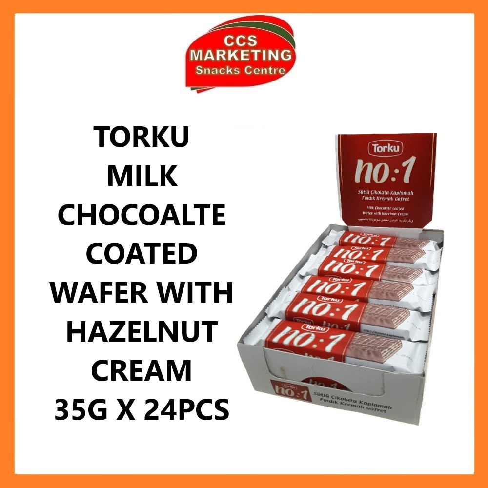 CCS Torku Milk Chocolate Coated Wafer With Hazelnut Cream ( 35g x 24pcs ...