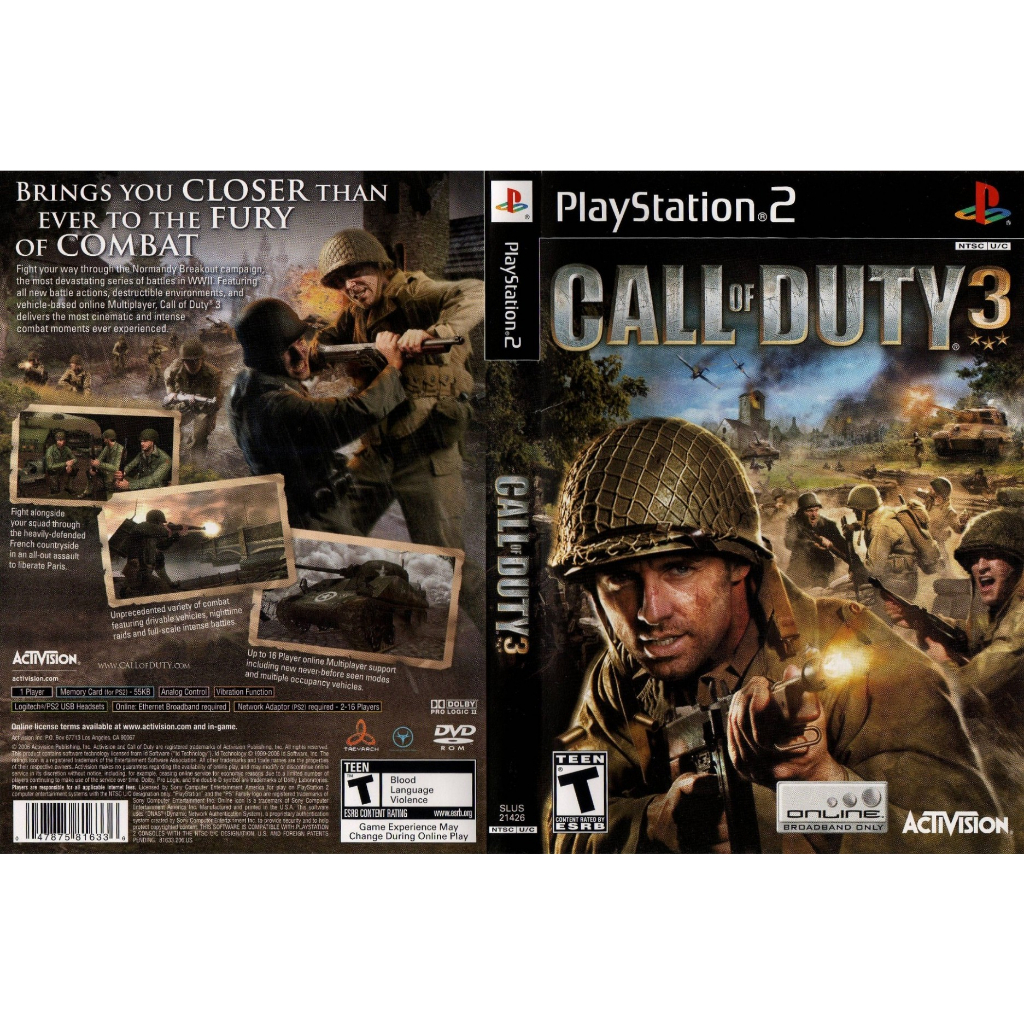 PS2 DVD Games Collection Call of Duty 3 | Shopee Malaysia