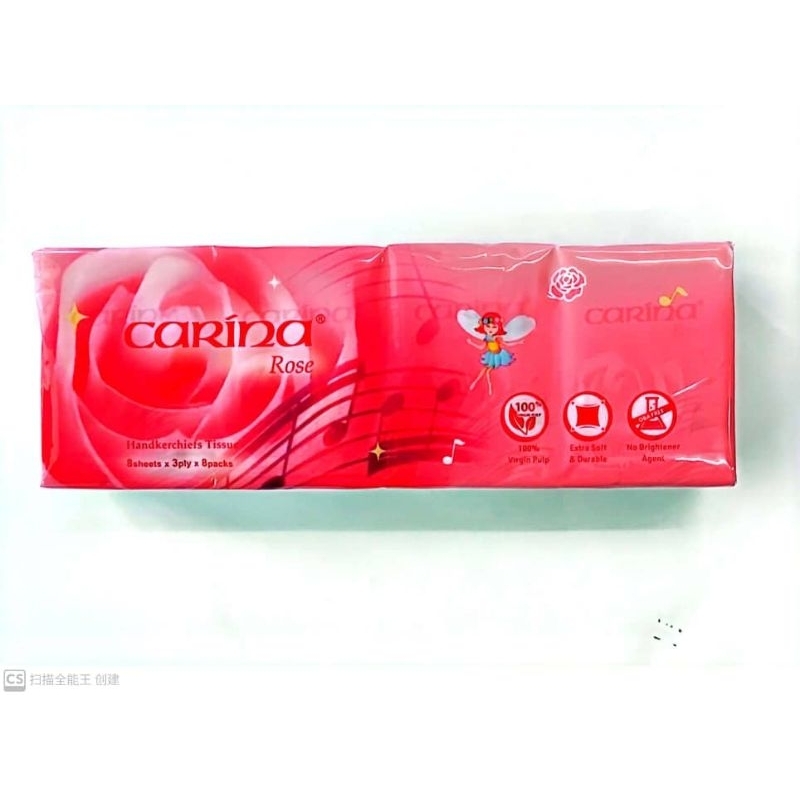 CARINA ROSE HANDKERCHIEF TISSUE ( 8 packs ) | Shopee Malaysia