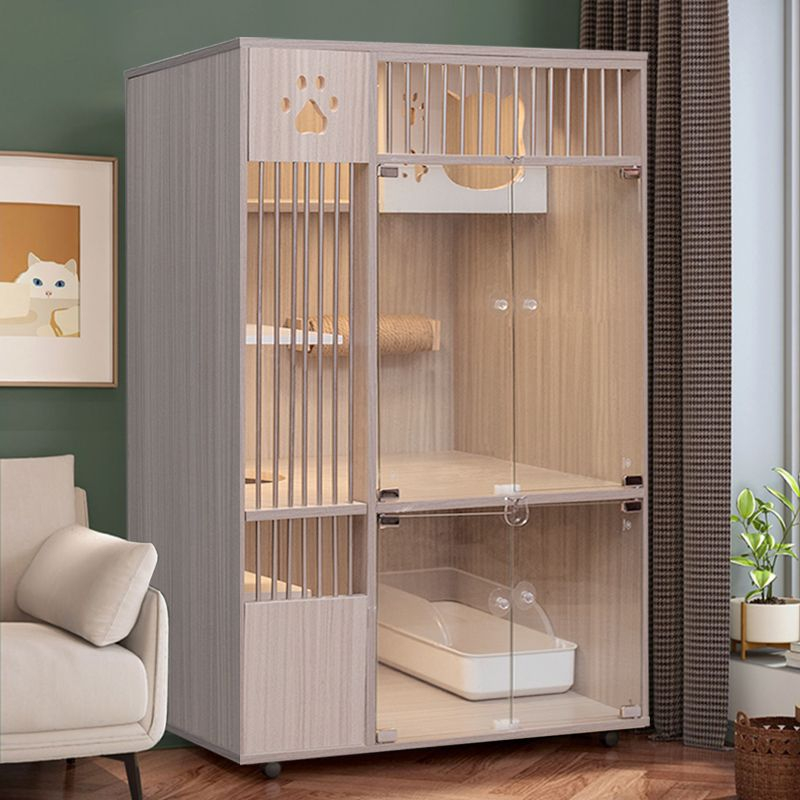 Solid wood cat cage cat large cat cage wooden two-story and three-story ...