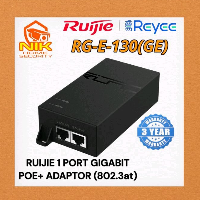RUIJIE 1 PORT GIGABIT POE+ ADAPTOR (802.3at) | Shopee Malaysia