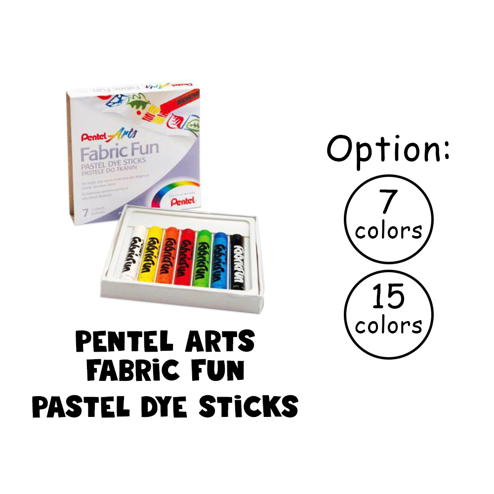 PENTEL | PASTEL COLOUR | PENTEL ARTS FABRIC FUN PASTEL DYE STICKS (7 ...