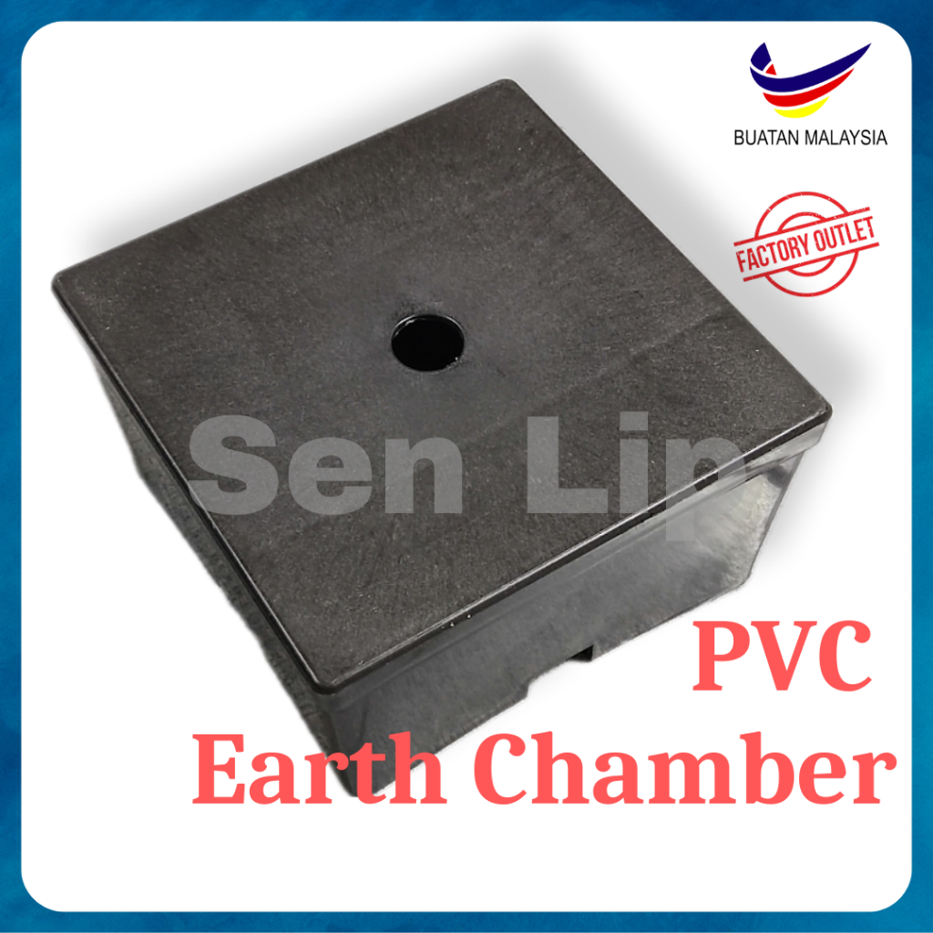 [Wholesale] PVC Earth Chamber / Plastic Grounding Box (Black) | Shopee ...