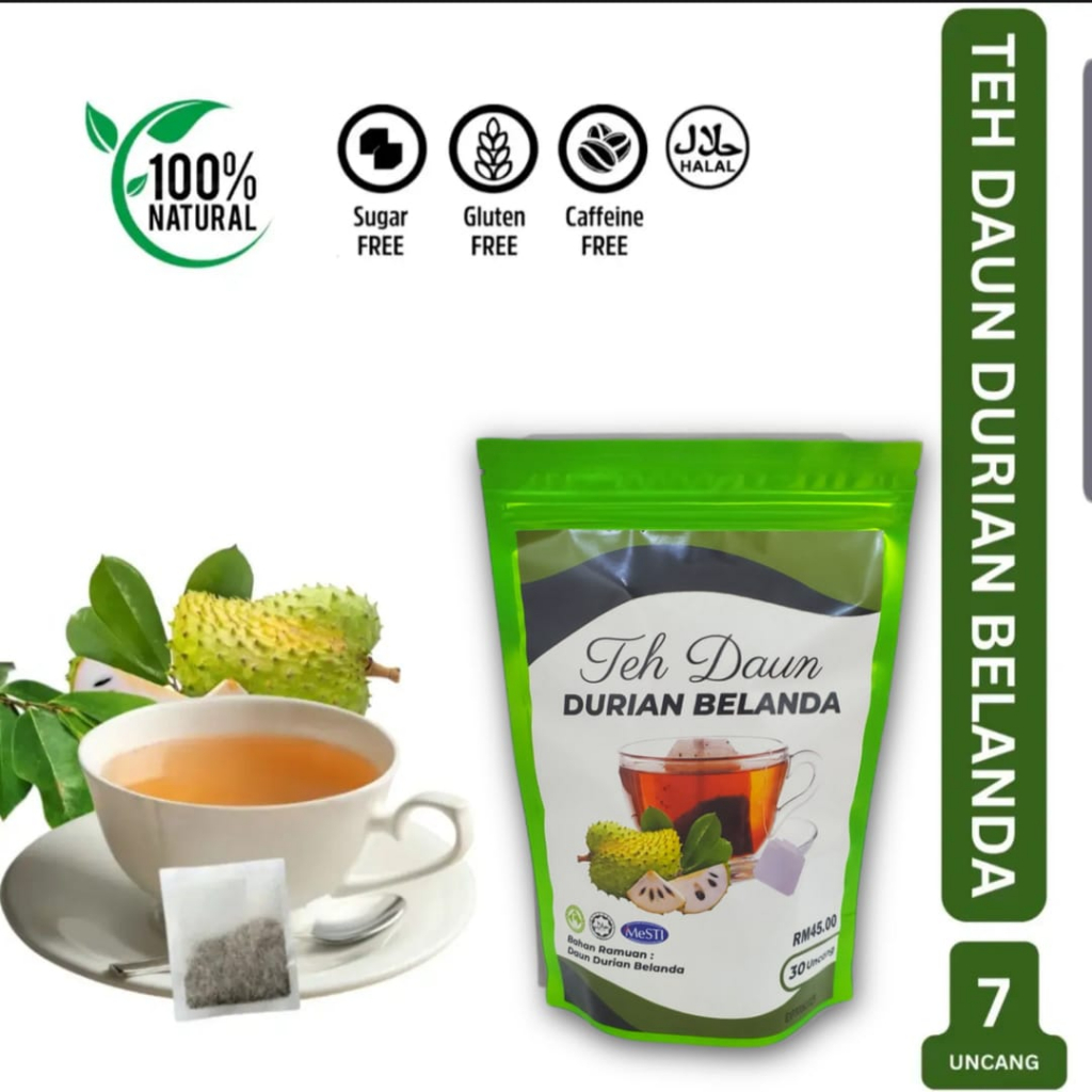 Teh Daun Durian Belanda di Malaysia 30 Sachet Ready | Shopee Malaysia