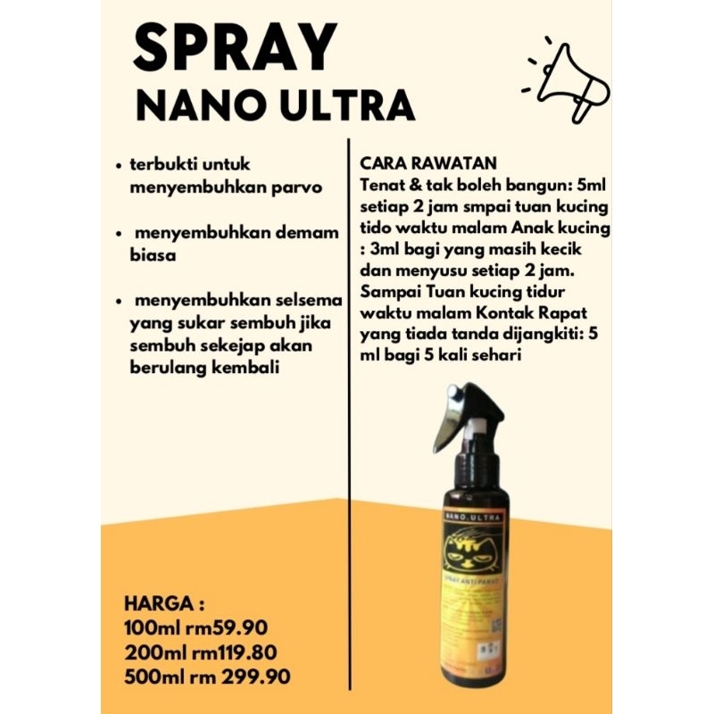 Nano Ultra spray anti parvo | Shopee Malaysia