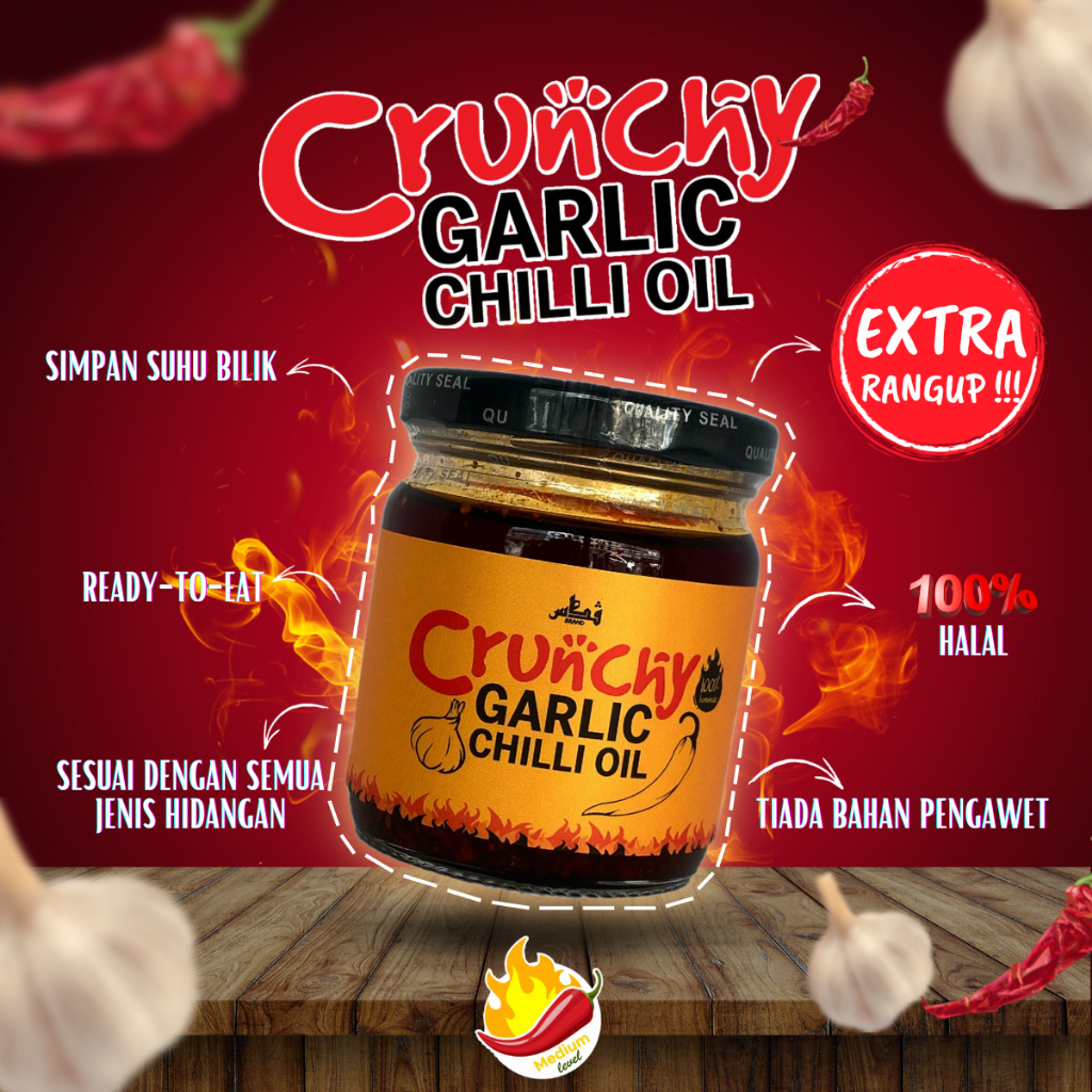 Crunchy Garlic Chilli Oil [100% HALAL] SAMBAL | Shopee Malaysia
