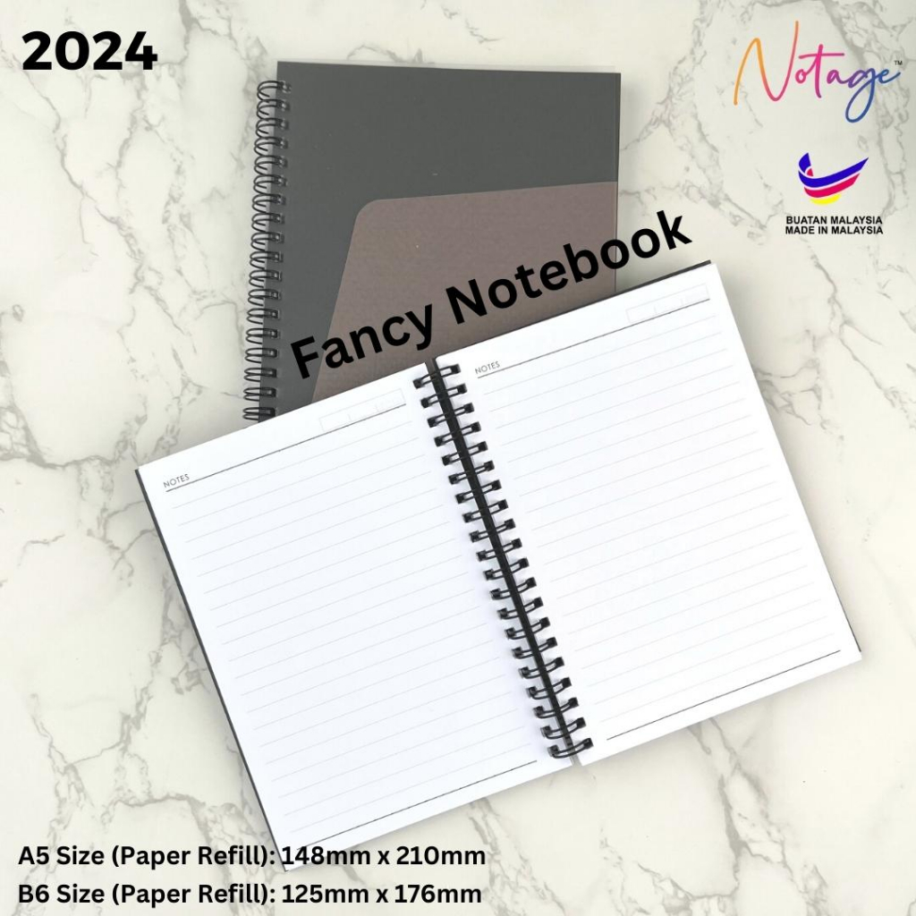 A5/ B6 Fancy Notebook 160 Pages Ruled Notebook with Pocket Plain ...