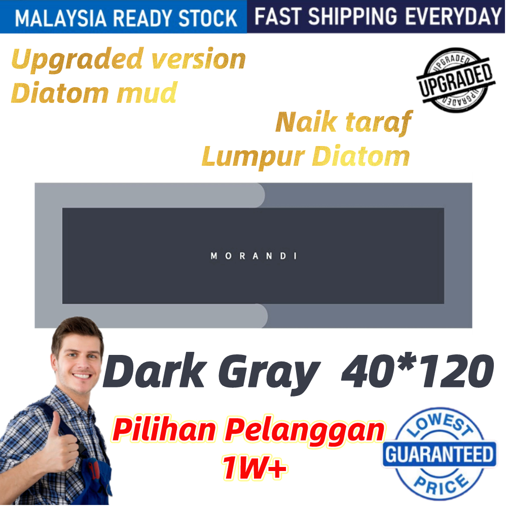 WT Bathroom Mat Nordic Style Anti-Slip Fast Dry Mat Pad Floor Mat Kitchen Toilet Bath Pad Non ...