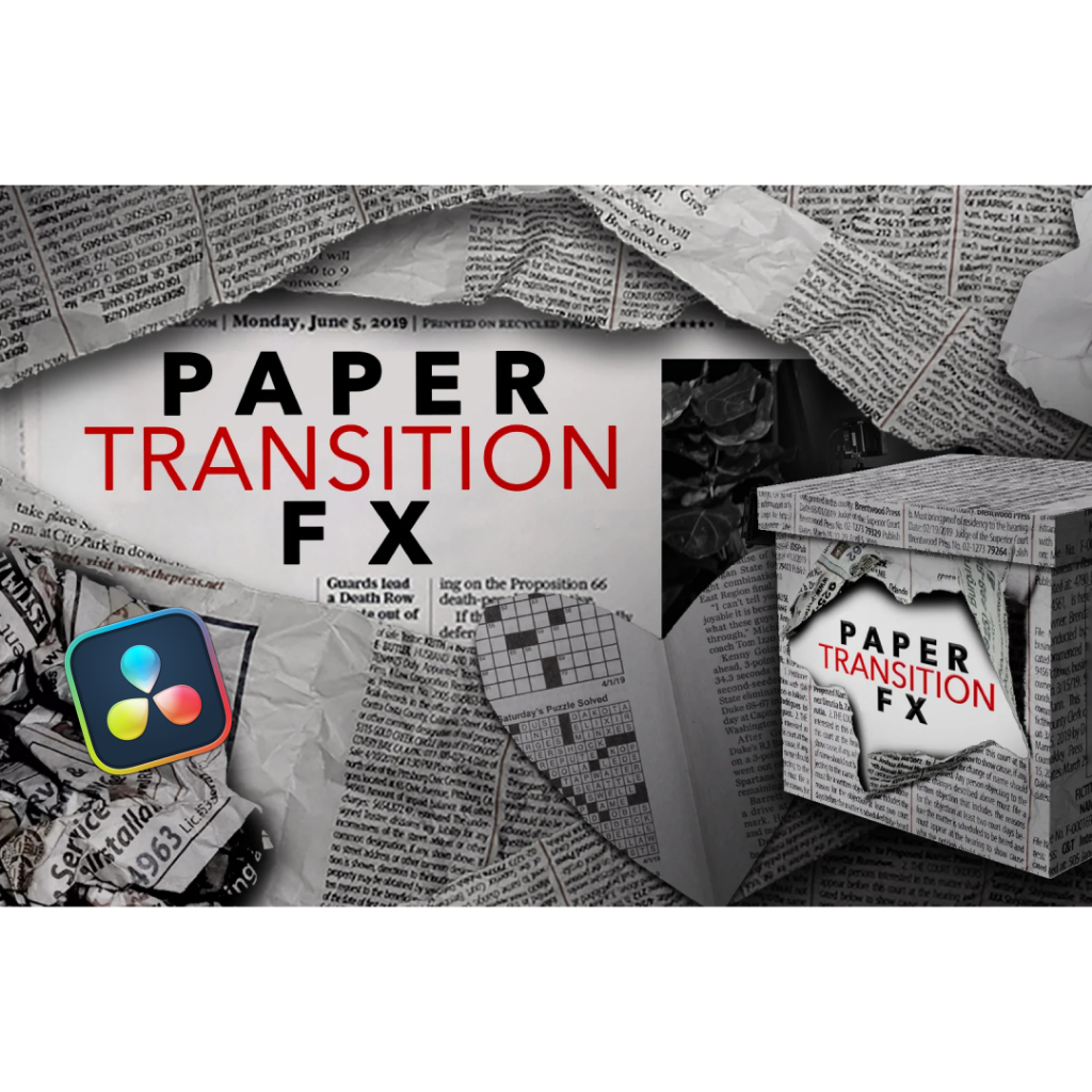 Davinci Resolve PAPER TRANSITION FX | Shopee Malaysia