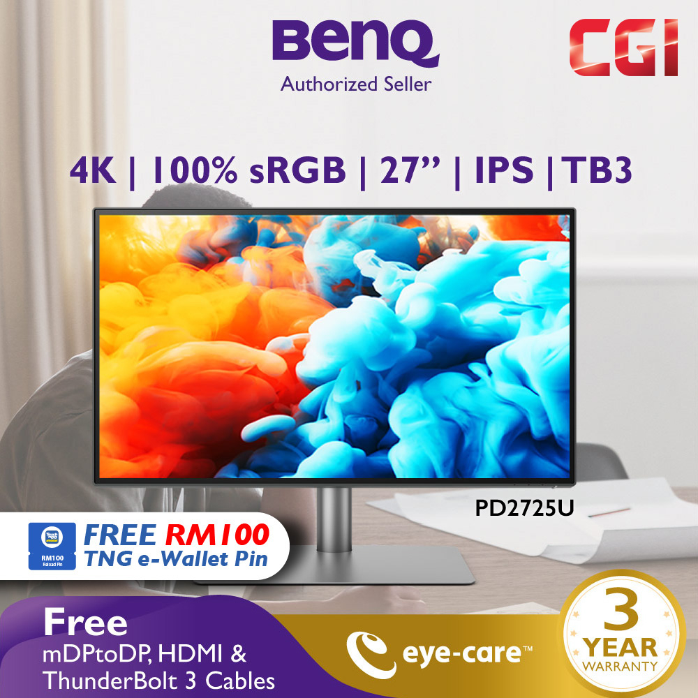 BenQ 27" PD2725U AQCOLOR 4K UHD IPS 60Hz 5ms 100% sRGB 95% P3 ...