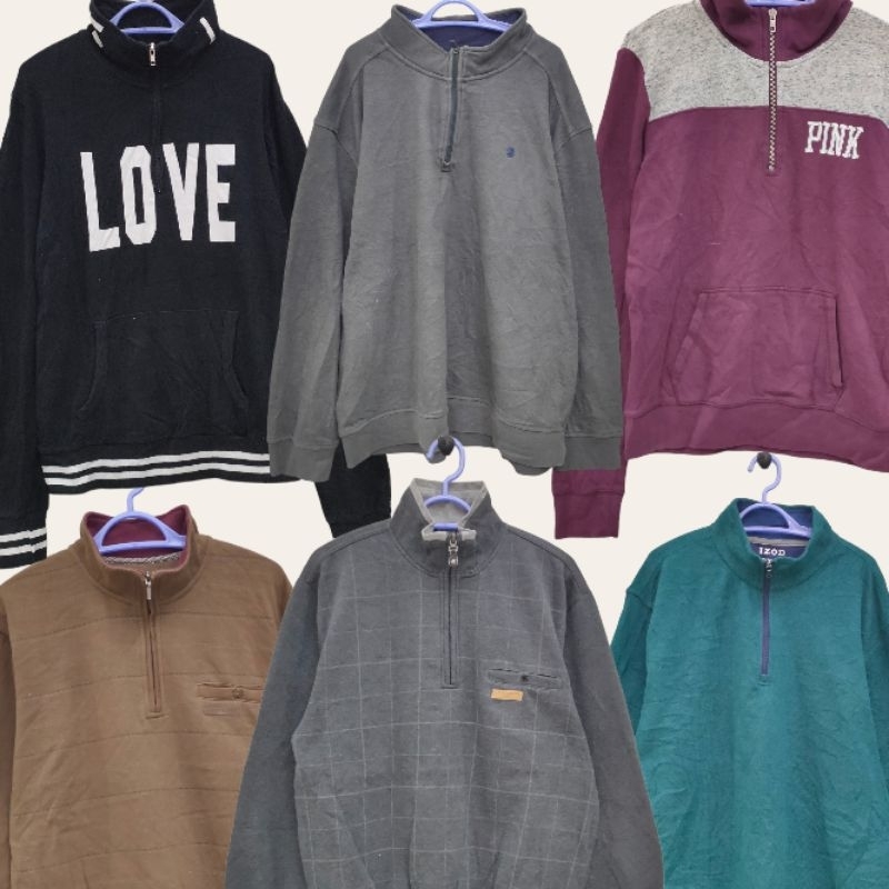 [ SP 3 ] , Sweater Quarter Zip Bundle , Sweatshirt Butang , Baju Sejuk ...