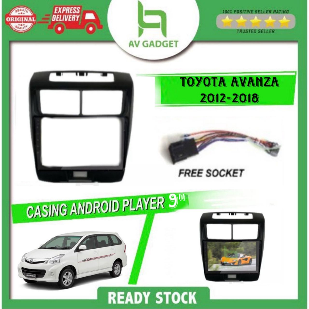 Toyota Avanza 2012-2018 9" Android Casing (Free Plug & Play Cable ...