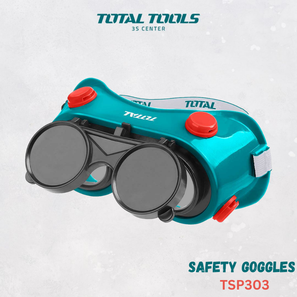 TOTAL Safety Goggles (Flip Up + Twin Lens, for Welding, Flame Cutting ...