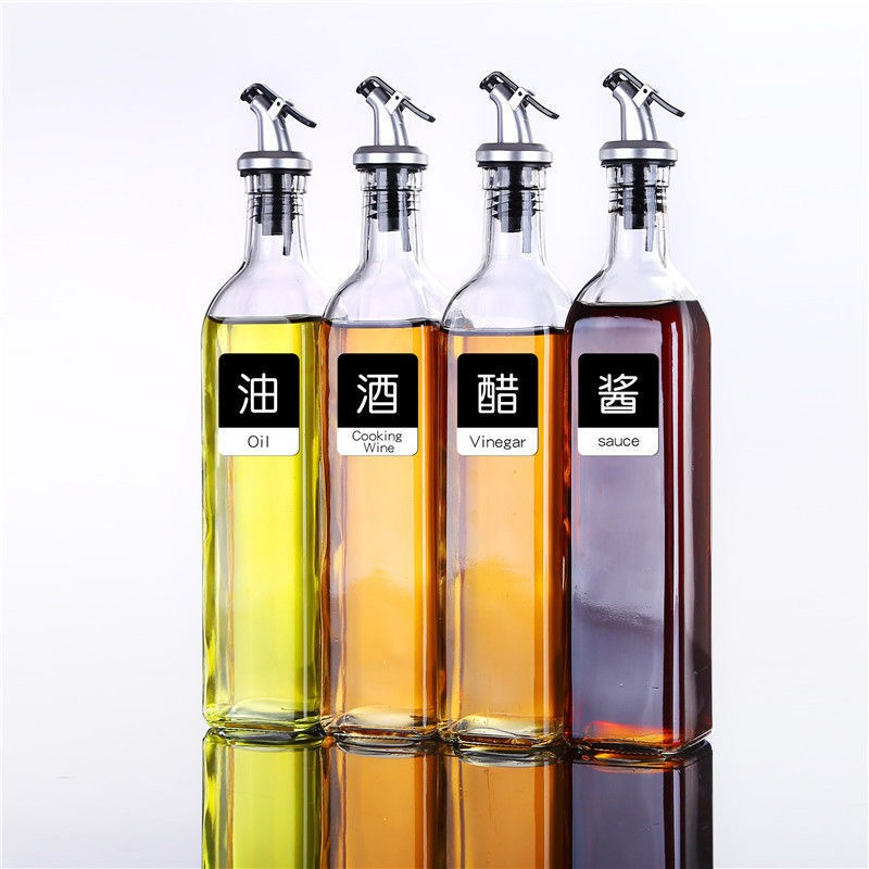 Oil Dispenser Glass Condiment Bottle Glass Oil Bottle Glass Sauce ...