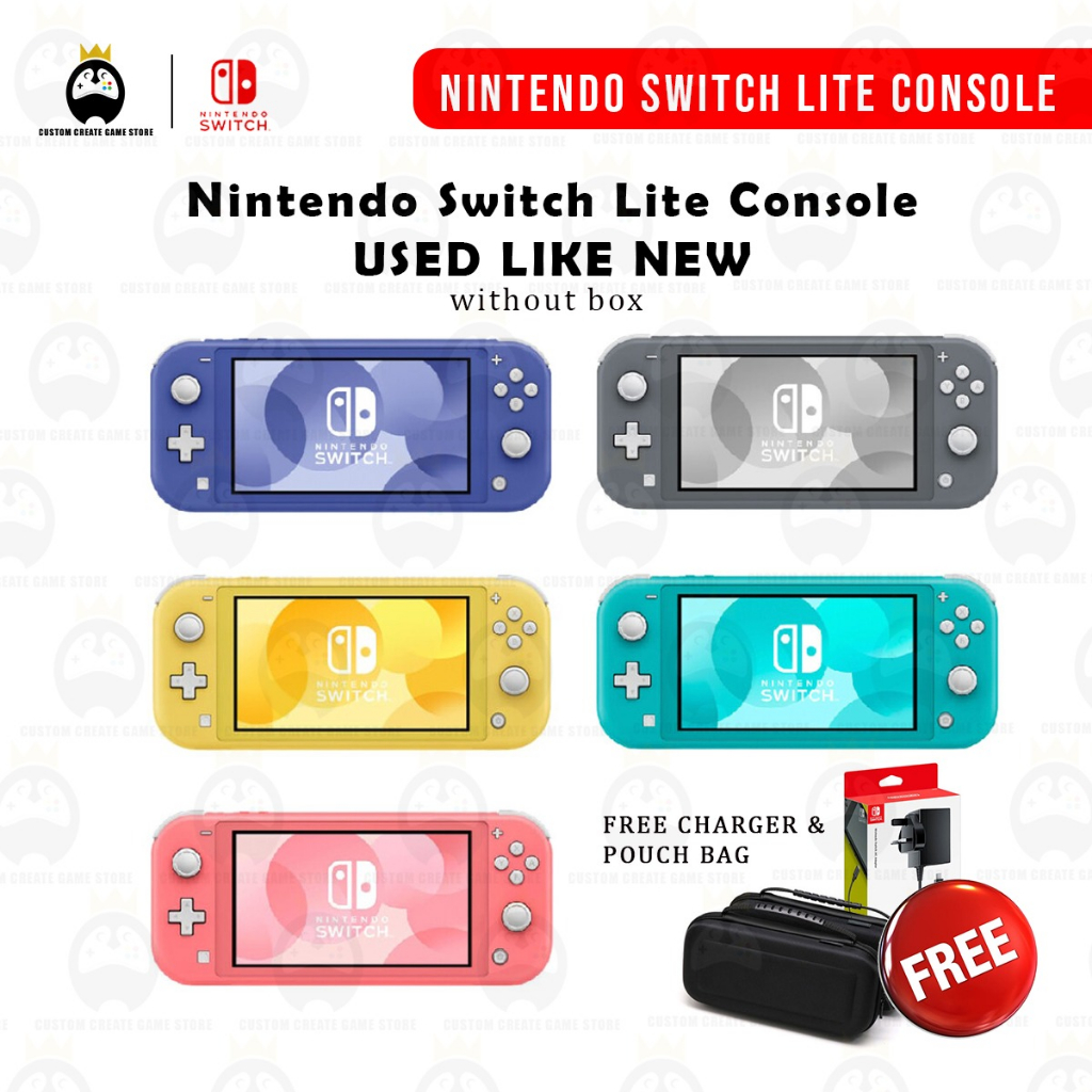 USED Nintendo Switch Lite Console - Grey, Turquoise, Yellow, Coral ...