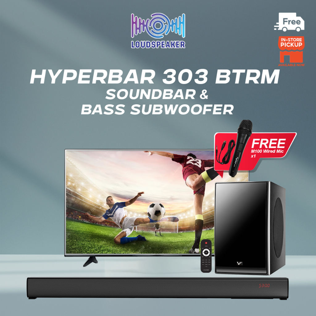 Vinnfier VF Hyperbar 303 BTRM Wireless Bluetooth Soundbar & Bass ...