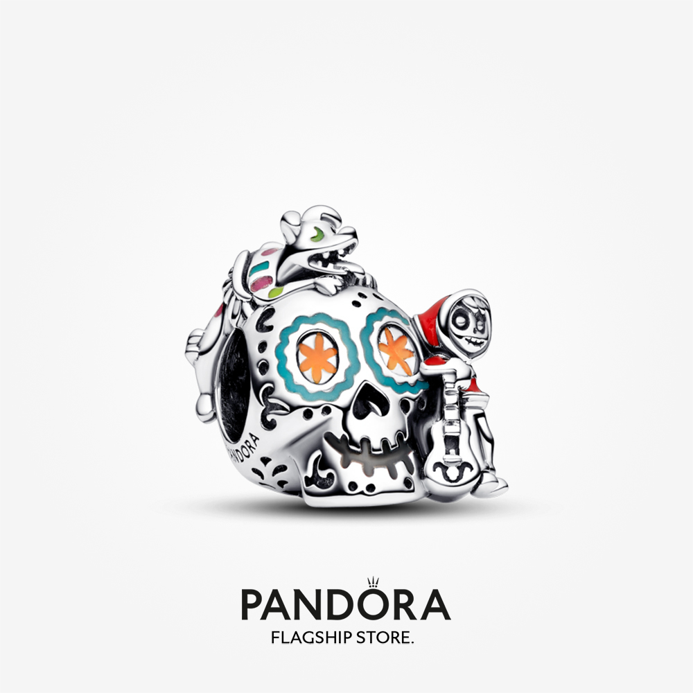 Pandora Disney Pixar Coco Miguel & Dante Skull Glow-in-the-dark Charm ...