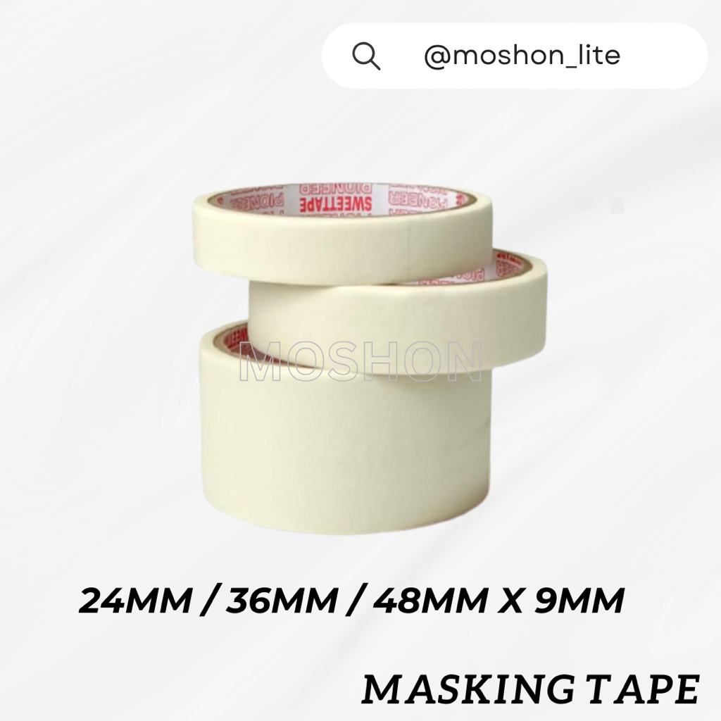 MASKING TAPE 24mm / 36mm / 48mm x 9mm (white) | Shopee Malaysia