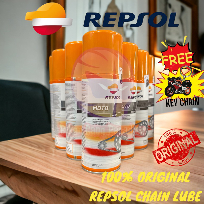 💯 ORIGINAL REPSOL CHAIN LUBE SPRAY RANTAI CHAIN LUBE | Shopee Malaysia