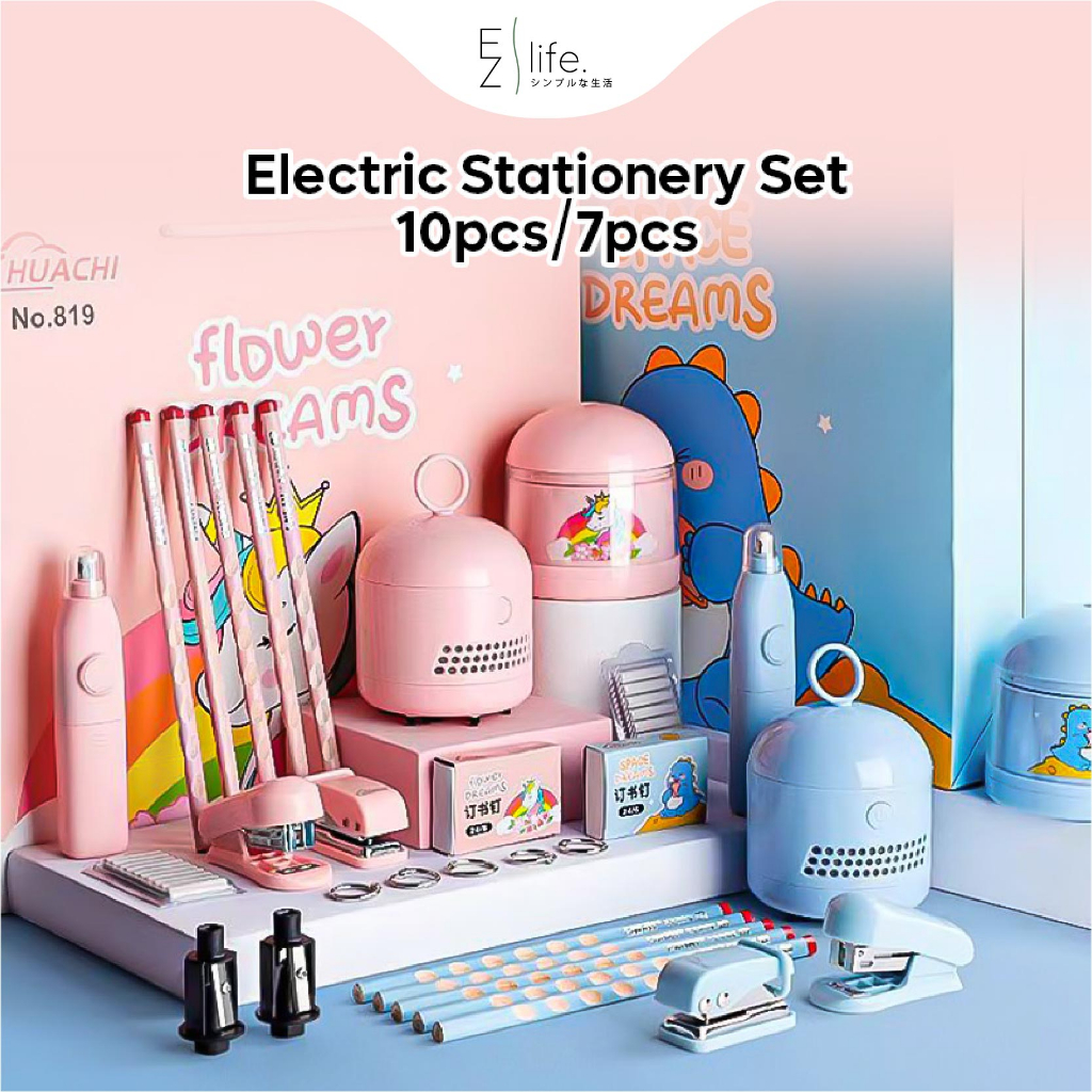 30% off Clearance Electric Stationery Set 10/7pcs Pencil Sharpener ...