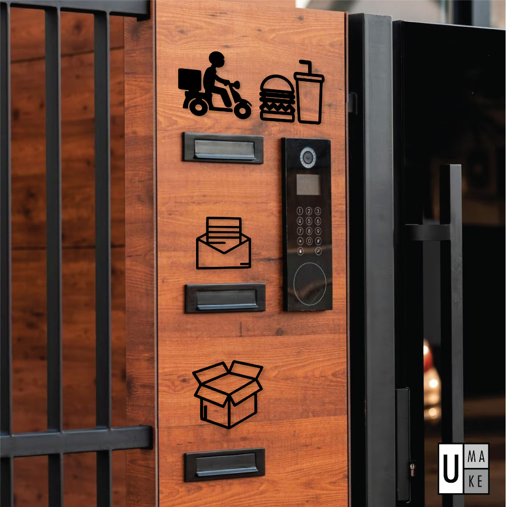 UMAKE Outdoor Acrylic Signage for Food, Delivery, Parcel and Mail Sign ...