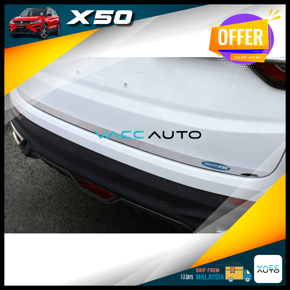 Proton X50 Logo Rear Bonnet Chrome Lining Rear Tail Gate Molding Trim ...