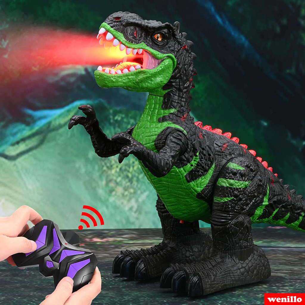 2.4GHz 8-Channel Remote Control Jurassic T-Rex Dinosaur Toy with Spray ...