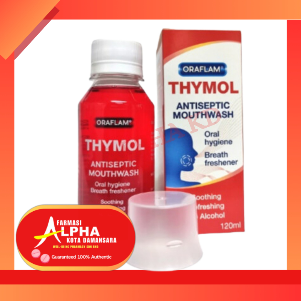 ORAFLAM THYMOL ANTISEPTIC MOUTHWASH 120ML | Shopee Malaysia