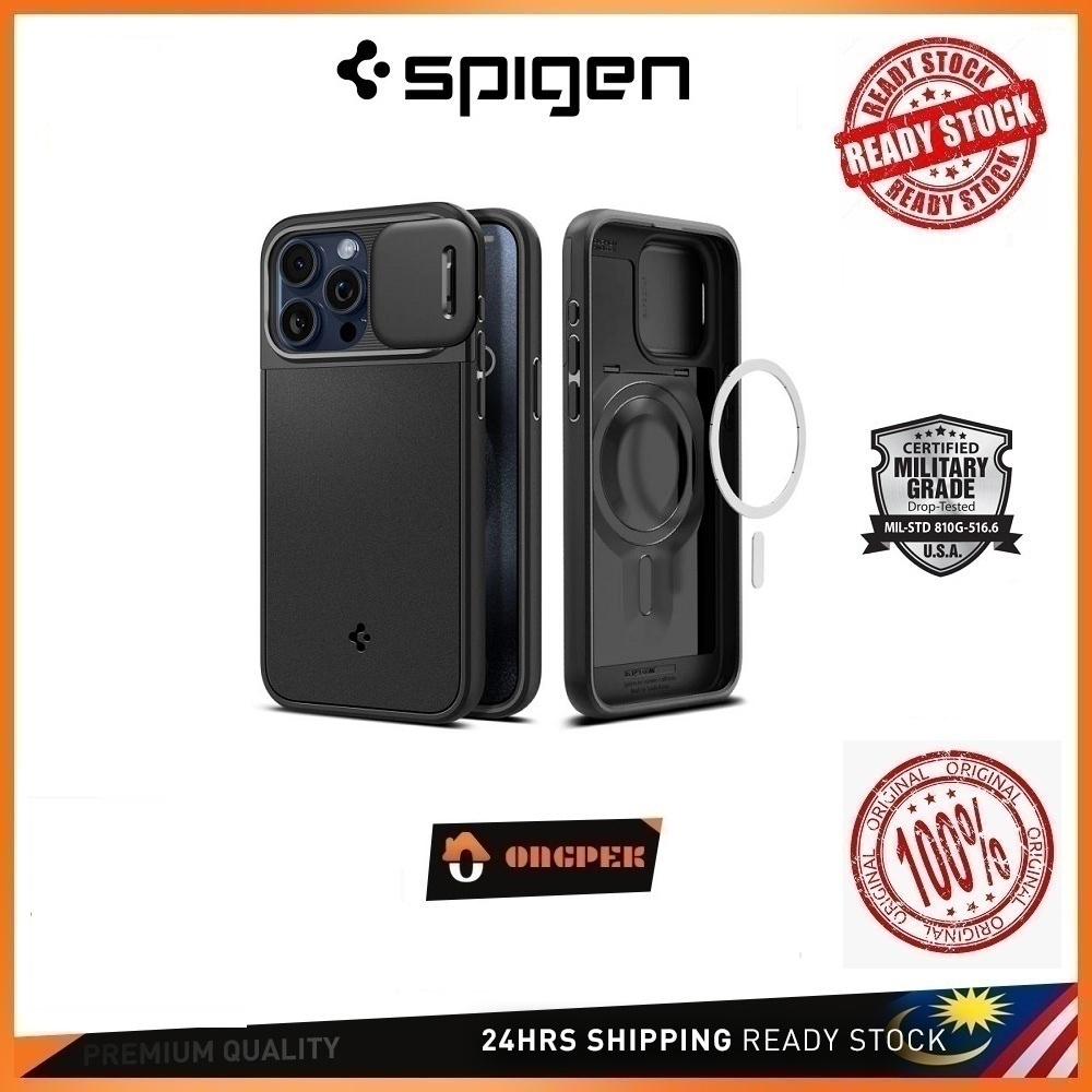 ORIGINAL SPIGEN IPHONE 16 15 PRO PLUS MAX OPTIK ARMOR Magfit Phone Case ...