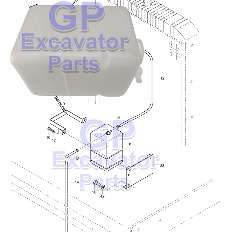 DH220-5 / DH225-7 / DX210 / DX225 Hydraulic Excavator Engine Cooling ...