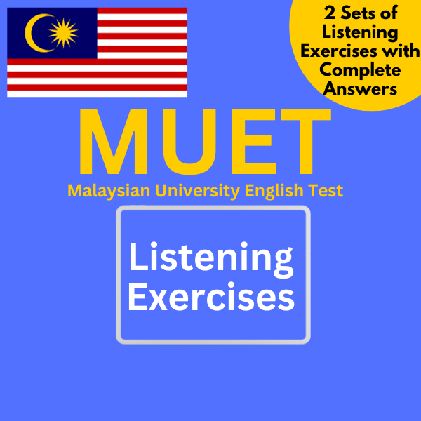 [SOFT COPY PDF] MUET Listening Exercise [2 sets of Listening Exercise ...