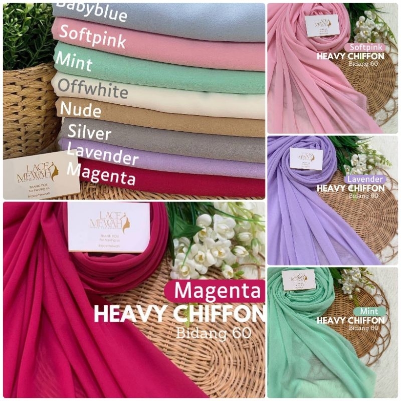 KAIN HEAVY CHIFFON MEWAHLACE LACEMEWAH, CHIFFON GEORGETTE, KAIN SIFON ...