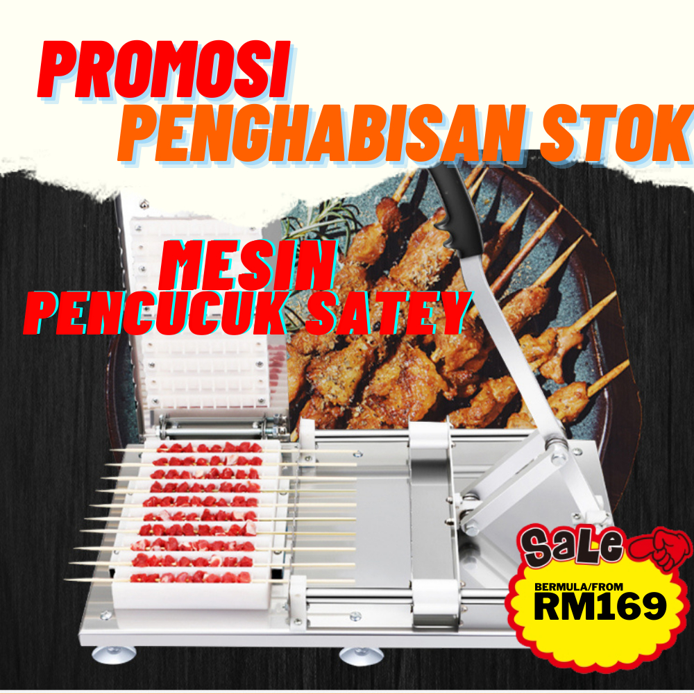 Ready Stok mesin pencucuk satey skewer skewer commercial fast skewer ...