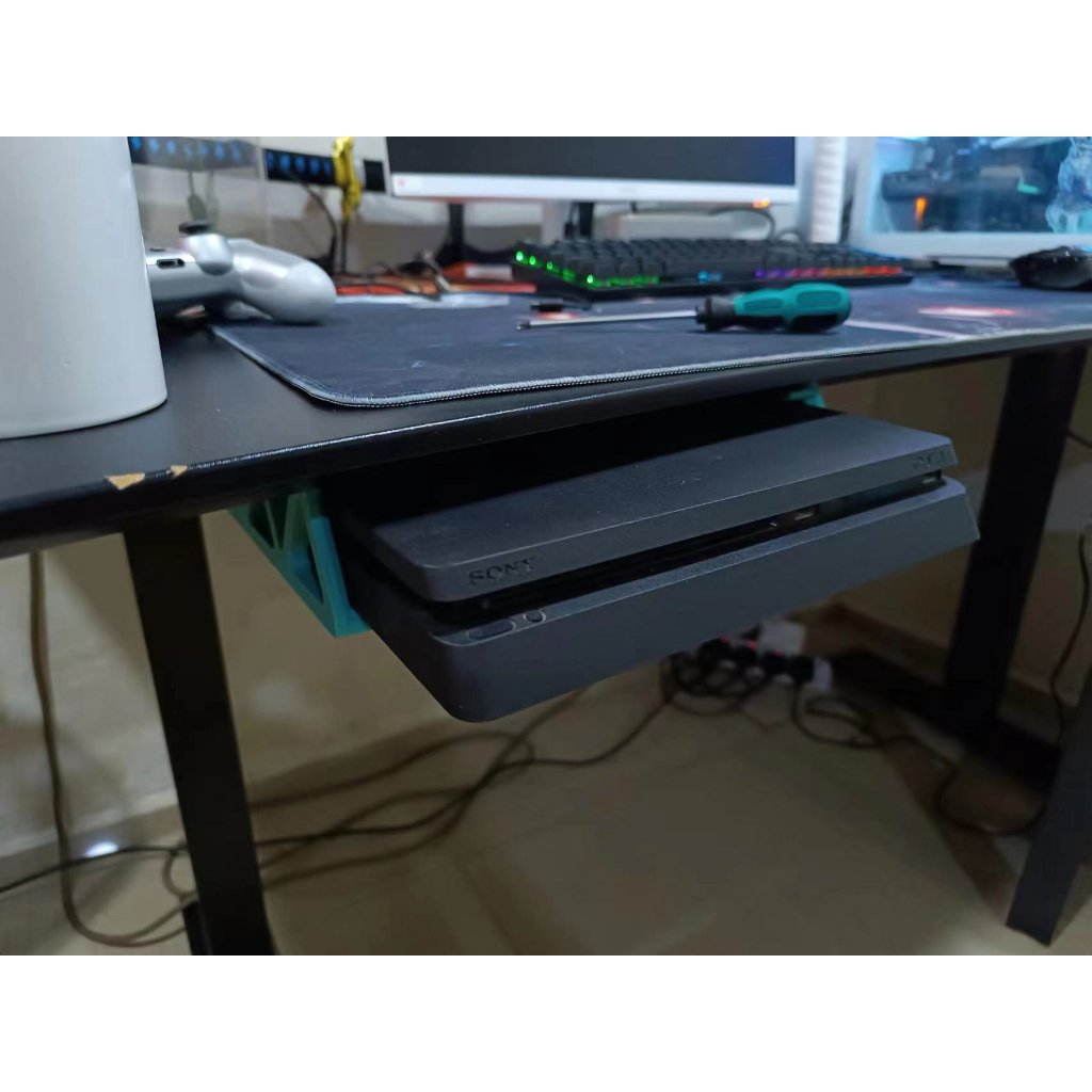 PS4 / PS5 Under table storage support [ Free Screw ] [ 3D Printed ...