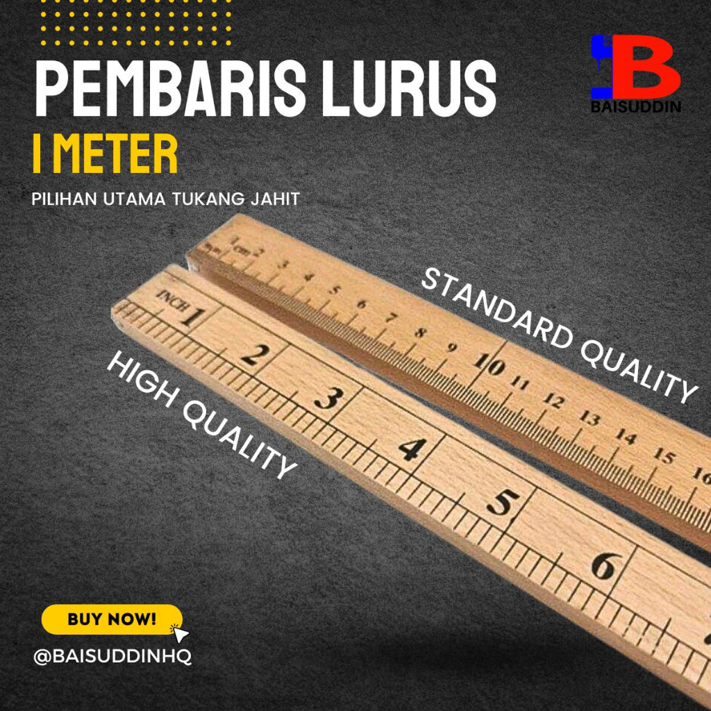 Pembaris Lurus 1 Meter / Tailor Ruler 1 meter | Shopee Malaysia