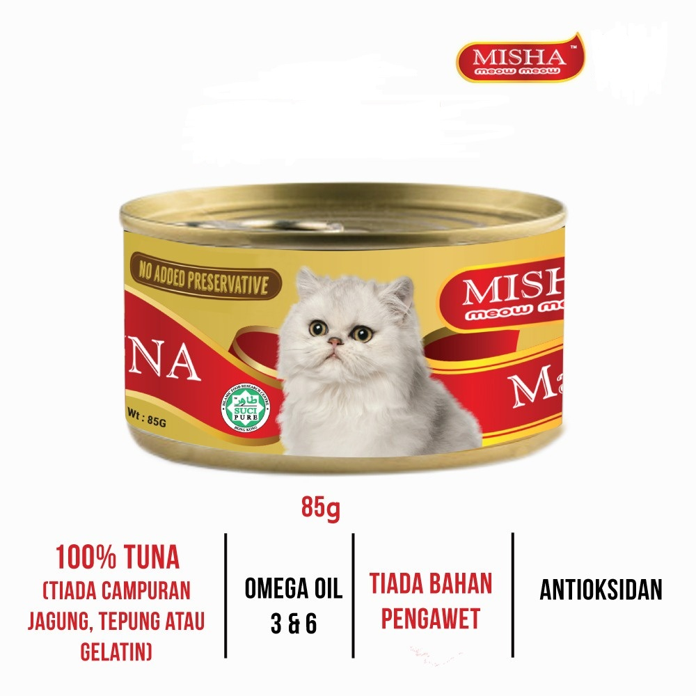 (OFFER) Misha Cat Wet Food 85G / Makanan Basah Kucing / Makanan Kucing ...
