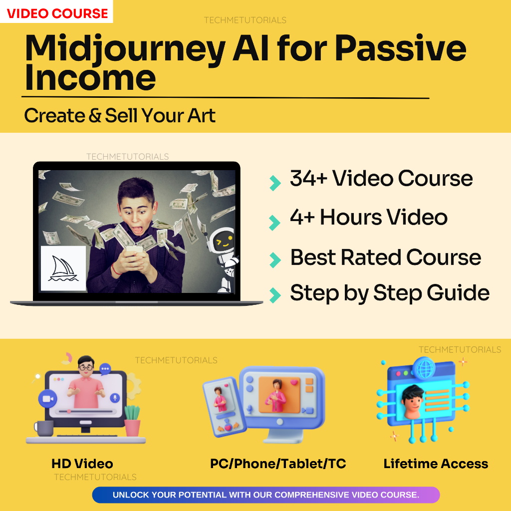 Midjourney AI for Passive Income: Create & Sell Your Art | ChatGpt ...