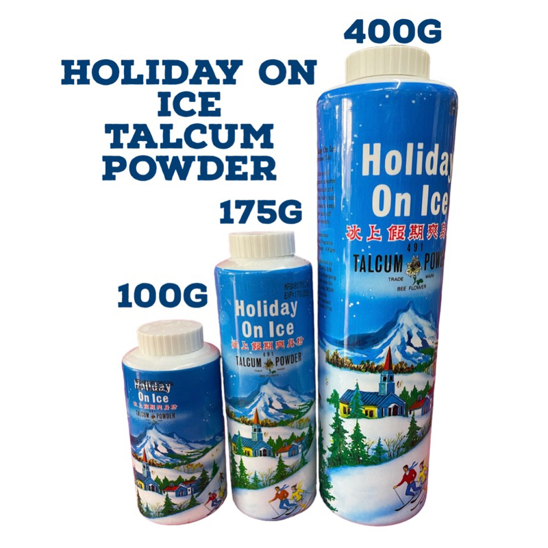 💯 ORIGINAL HOLIDAY ON ICE TALCUM POWDER 100g ,175g , 400g | Shopee Malaysia