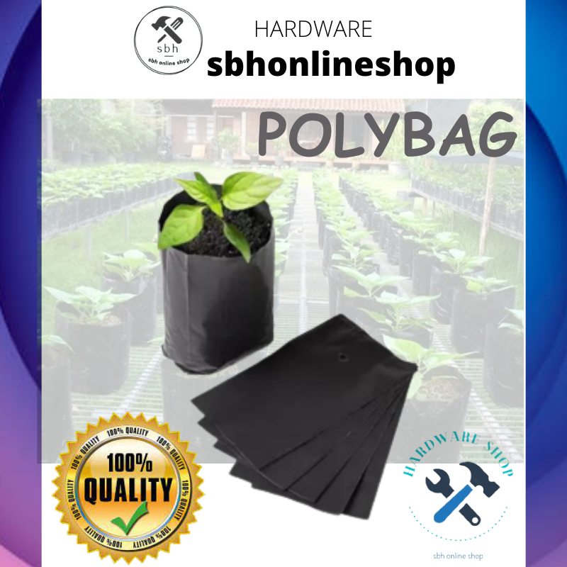 Black UV Poly Bag Polybag Nursery Bag Plantation Plastic Bag Polibag ...
