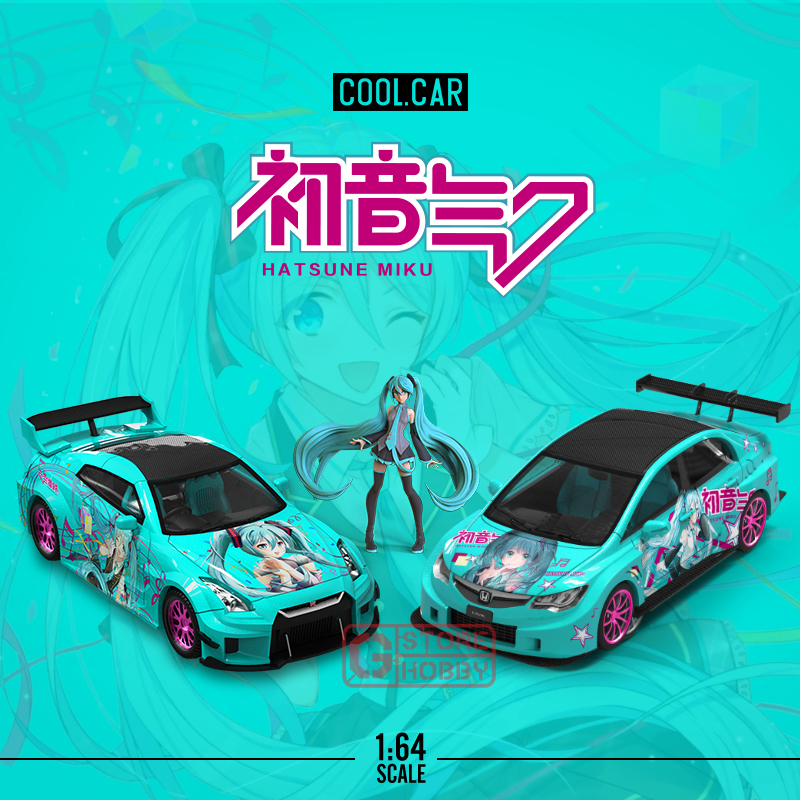 TIME MICRO 1/64 HATSUNE MIKU CIVIC FD2 GTR R35 | Shopee Malaysia