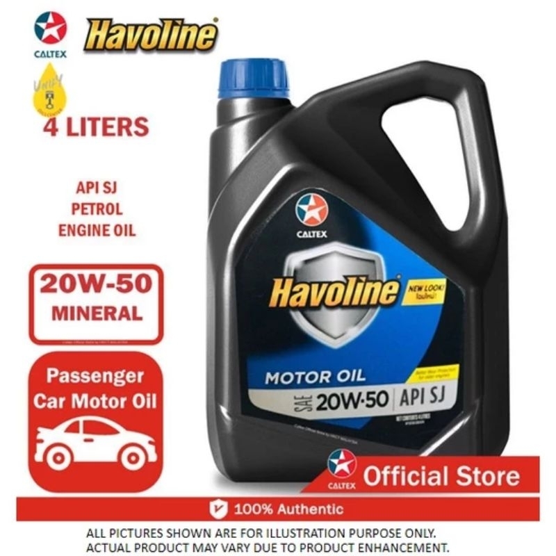 Caltex 20w50 engine oil havoline engine oil 4liters | Shopee Malaysia