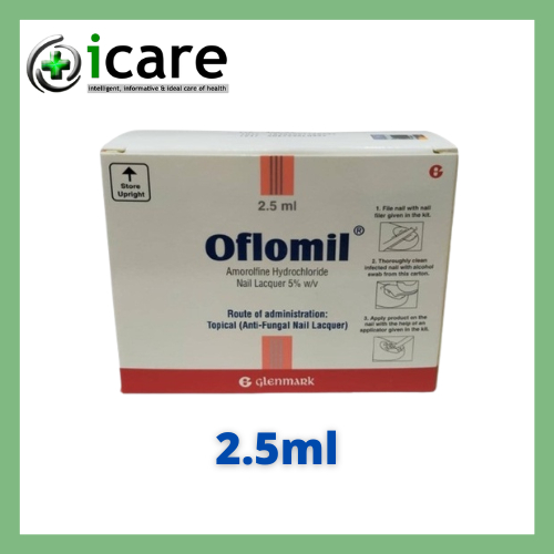 OFLOMIL (AMOROLFINE) 5% NAIL LACQUER 2.5ML ( EXP DATE : 08/2026 ...