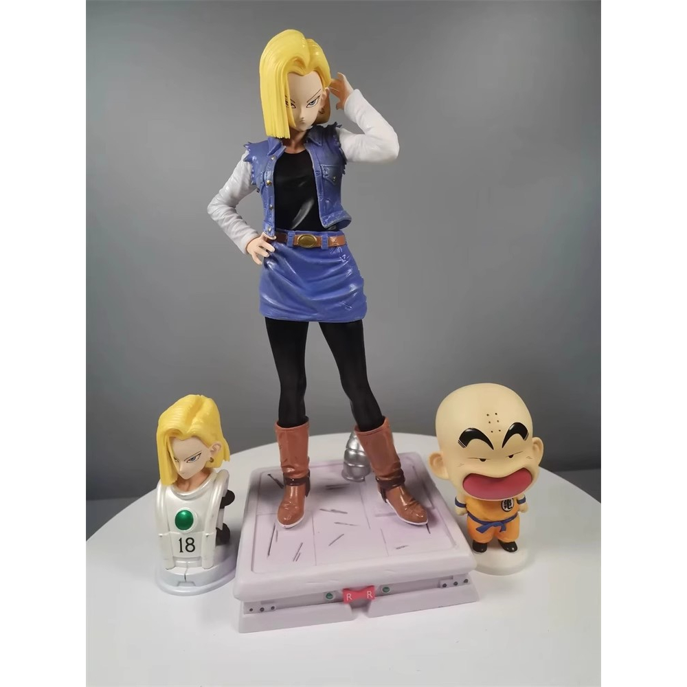 Dragon Ball Android 18 and Krillin PVC Figure Statue Super Saiyan Buu ...