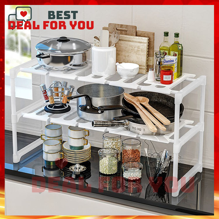 Best 2 Tier Modern Kitchen Under Sink Retractable Rack Shelf Kitchen ...