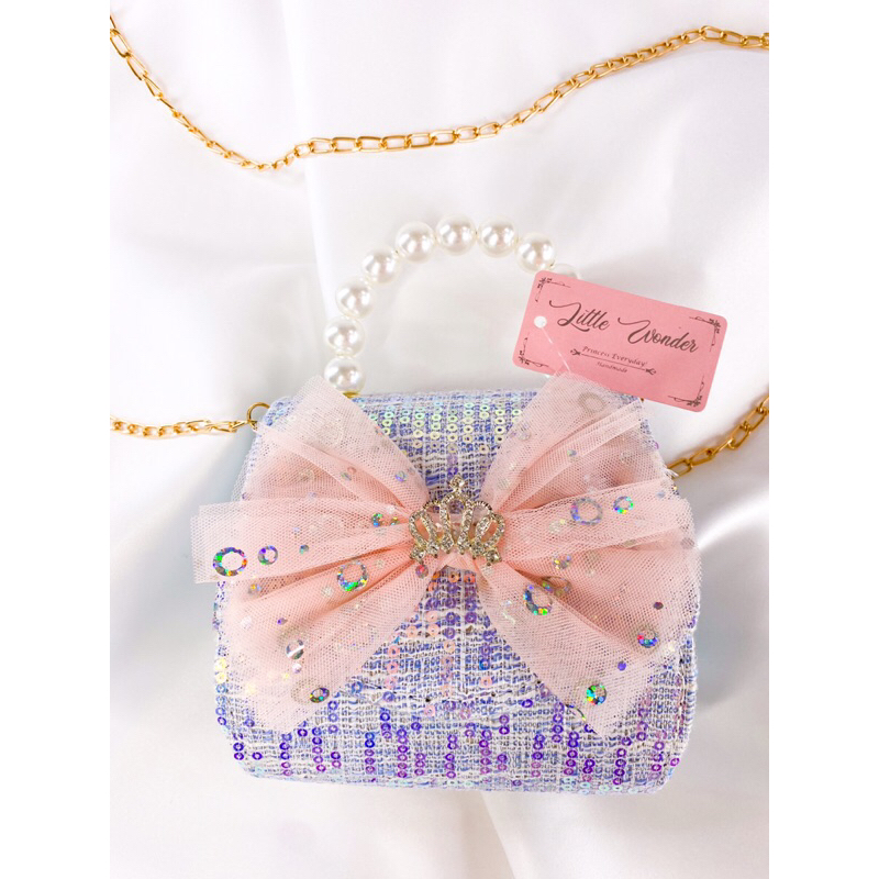 Little Wonder Bag Chanela Sparkle in Blue Little Girls Princess Purses ...