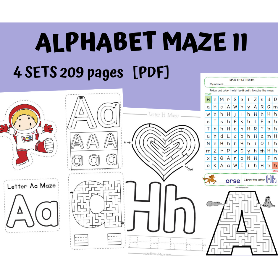 A400 – [PDF] Alphabet Maze II/ 4 sets 209 pages - preschool ...